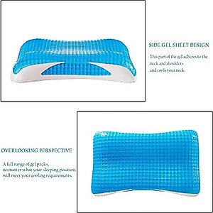 EUCIOR Cooling Gel Pillow,Memory Foam Cooling Gel Pillow,Cooling Orthopedic Memory Foam Pillow for Side Back Stomach Sleeper,A Relaxed Sleeping Experience - Pack of 1(Queen Size)