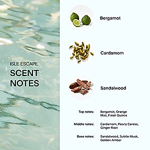 Skylar Isle Escape Eau de Parfum - Hypoallergenic & Clean Perfume for Women & Men, Vegan & Safe for Sensitive Skin - Fresh Perfume with Notes of Bergamot, Cardamom & Sandalwood - 10mL /0.33 Fl oz