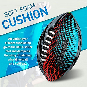 Franklin Sports Mystic Mini Football - Kids Mini Sized Football - Soft Foam Cover - Extra Grip Laces - Perfect for Kids - Air Pump Included