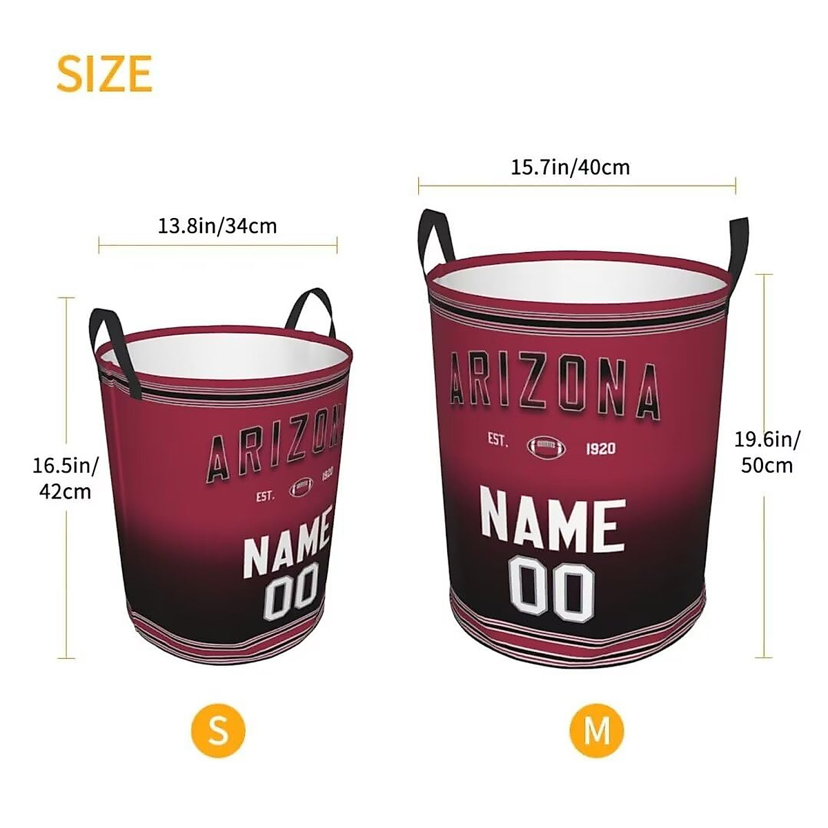 Custom Football Laundry Hamper, Personalized Laundry Hamper with Custom Names and Numbers, Gifts for Men's and Women's Football Fans