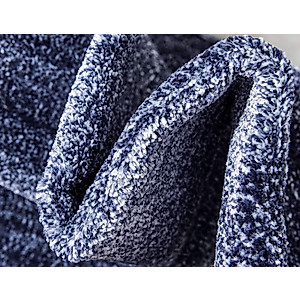 Unique Loom Del Mar Collection Area Rug - Abigail (5' 3" x 8' Rectangle, Navy Blue/ Blue)