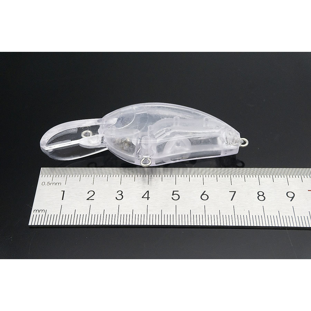 10PCS Unpainted Lure Blanks Crankbait Fishing Topwater Lures Hard Clear Plastic Simulation Minnow Bait Fishing Plugs Spoons 335 Free Eye