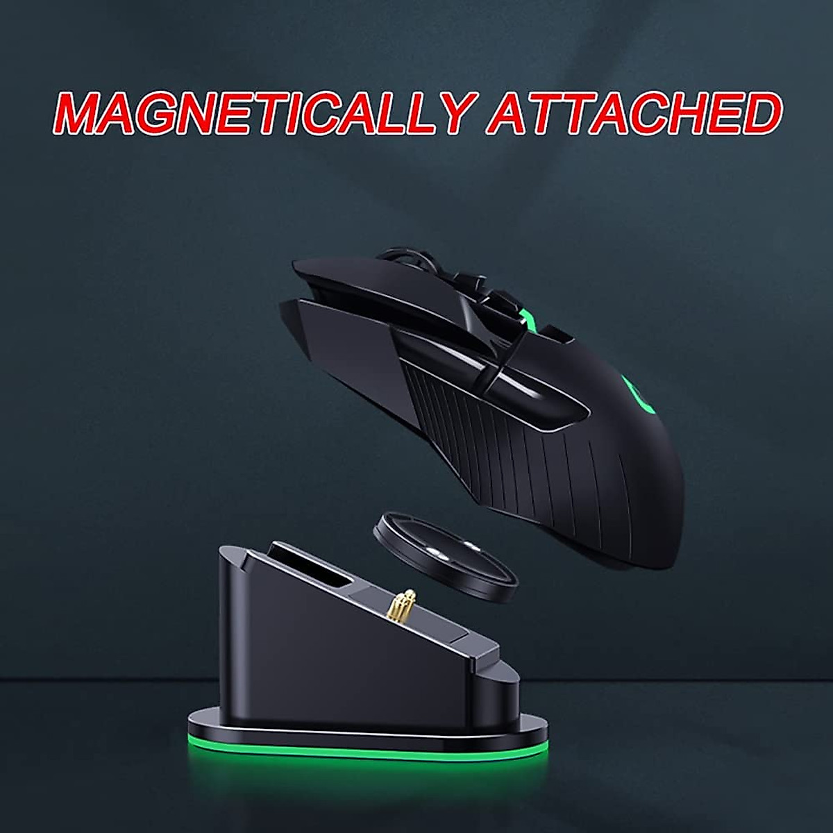 Mouse Wireless Metal Power Charging Dock Gilded Base RGB MOD for Razer Logitech G Pro X Wireless Superlight G903 Viper Ultimate