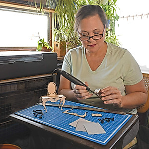 MicroLux Micro Sander: Precision and Power in a Lightweight Mini Sander for Small Projects and Tight Spaces, with 7000 Strokes per Second and Quick Exchange Bits for Flawless Detailing