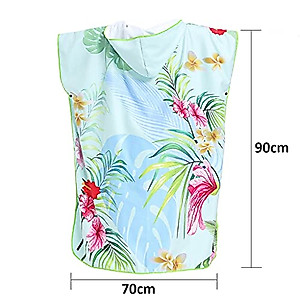 ZHAOLEI Beach Bathrobe Changing Robe Poncho with Hood Surf Poncho Compact Quick Dry Hooded Towels Gift (Color : D, Size : 70x90cm)