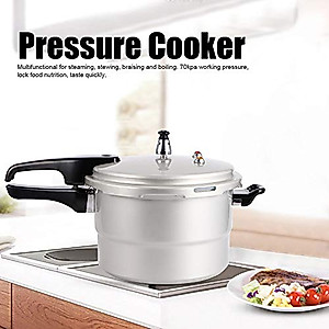 Alvinlite Household Pressure Cooker 4L Pressure Cooker with Steaming Layer Aluminum Silver Pressure Canner Kitchen Ware Cooking Utensil (20cm)