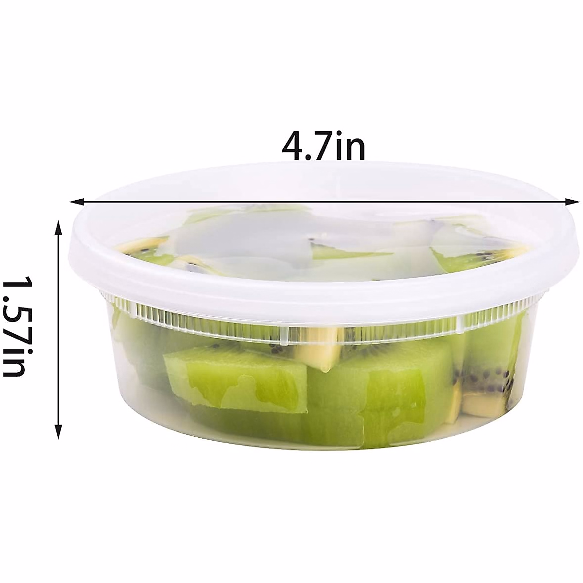 TashiBox [8oz-40 Sets Plastic Containers with Airtight Lids, Food Storage Containers, Deli, Slime, Soup, Meal Prep Containers | BPA Free | Stackable | Leakproof | Microwave/Dishwasher/Freezer Safe