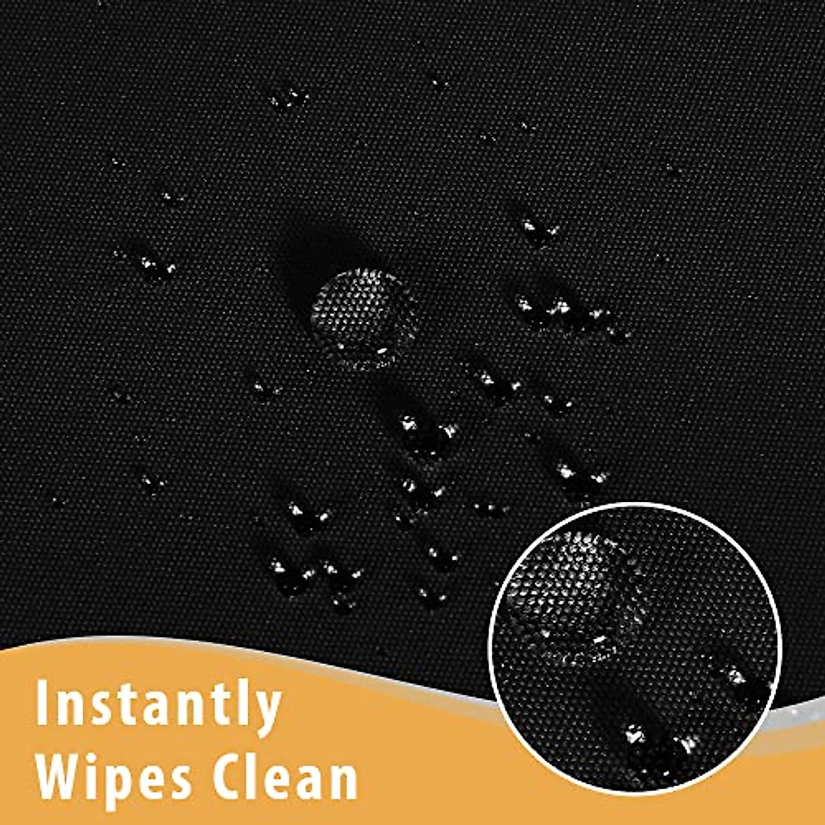 Obstal 2 Pack Black Tablecloth Fitted Table Clothes for 6 Foot Rectangle Tables - Water Resistant Washable Fabric Polyester Rectangle Table Cover for Outdoor/Indoor Uses（72L x 30W x 30H Inches, Black）