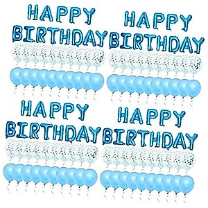 ERINGOGO 4 Sets birthday balloon set gender reveal balloon rose gold birthday decorations backdrop girls suit sequin trim alphabet balloons party decorations for women balloon kit emulsion