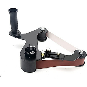 Belt Sander Adapter for Angle Grinder, Tube or Pipe Sanding Attachment, US 5/8-11 Thread, Easy Assembling Grinder Bearing, Professional Polishing Tool for Cast Iron ABS Rust Removal