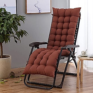 Muellery Rocking Chair Cushion Indoor Patio Soft Cushion Pad 18.9x63in(48x160cm) Brown TPYU134883