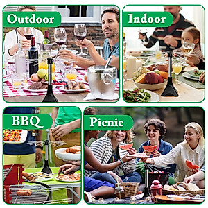 Volga 4 PCS Fly Fans for Tables,Fly Fan for Outdoor Tables with USB or Batteries Powered,Fly Repellent Fan with soft Blades,Food Fans to Keep Flies Away for Indoor Outdoor Party BBQ Home Picnics