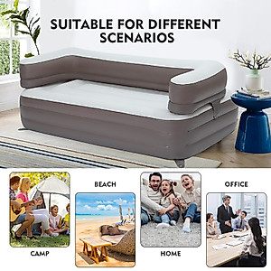 TWUBLK Inflatable Double Couch for Camping and Home - Camping Portable Air Lounger Air Sofa Mattress for Adults (No Pump Included)