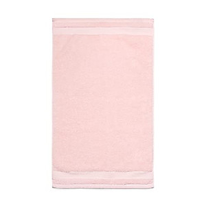MARTHA STEWART 100% Cotton Bath Towels Set - 6 Piece Set | 2 Bath Towels - 2 Hand Towels - 2 Washcloths | Quick Dry Towels | Plush Towels | Absorbent | Ideal For Everyday Use | Blush Pink Towels