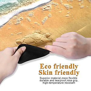 AGONA Golden Beach Turtle Yoga Mat Thick Non Slip Exercise Mat Portable Travel Yoga Mat Folding Fitness Workout Mat for Yoga Pilates Home Floor Exercises Children Playtime