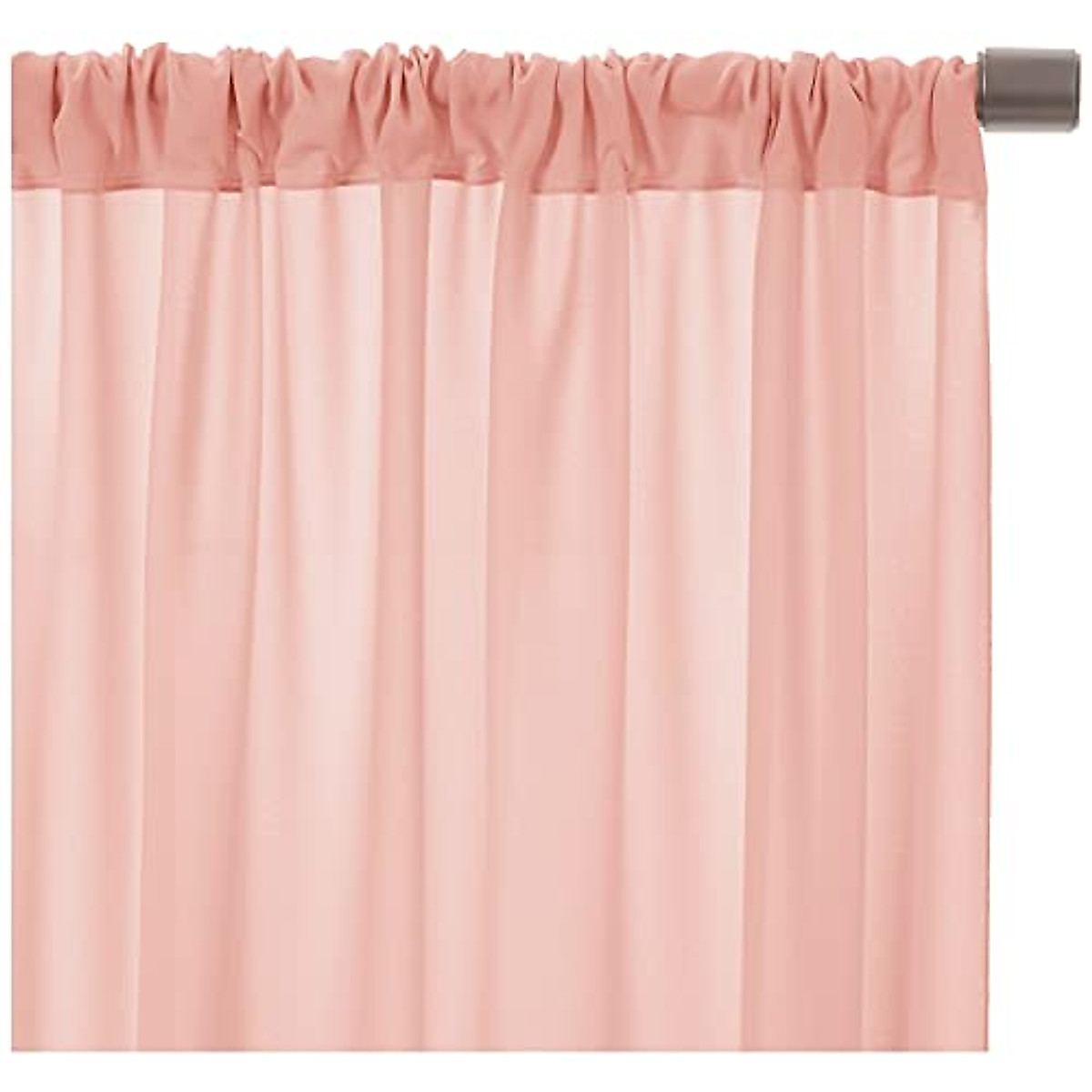AK TRADING CO. 10 feet x 10 feet Polyester Backdrop Drapes Curtains Panels with Rod Pockets - Wedding Ceremony Party Home Window Decorations - Peach