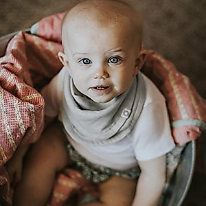 Kishu Baby Indi - GOTS Organic Muslin Infinity Bibs - Set of 5 (Azteca Bundle)