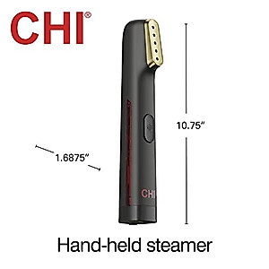 CHI Steam Handheld Garment Steamer for Clothes, Fabric and Drapes, 5 Minutes of Continuous Steam, Portable Wrinkle-Remover for Home and Travel, Black (11580)
