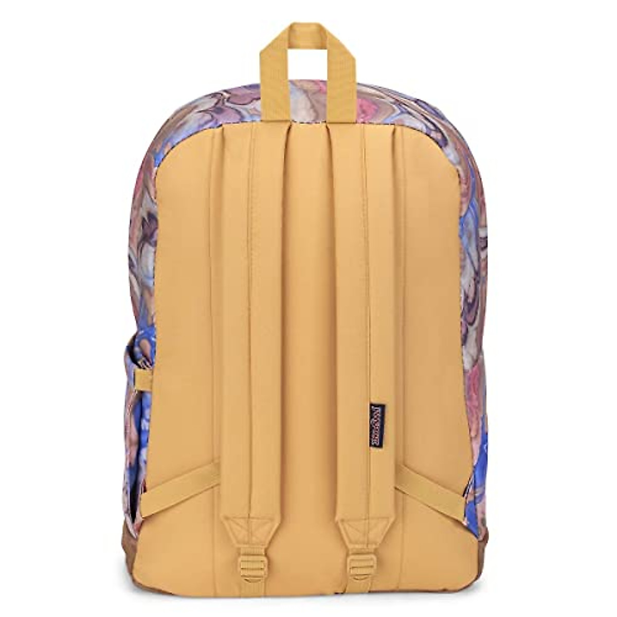 JanSport Right Pack Backpack - Class, Travel, Work, or Laptop Bookbag with Leather Bottom, Marble Mood
