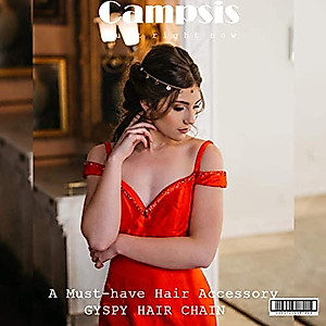 Campsis Head Chain Gold Headpiece Festival Hair Accessories Jewelry for Women