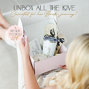 Newlywoo Engagement Gift for Bride Box – Gifts for Brides to Be, Engagement Gifts for Her, or Bachelorette Gifts! All-in-One Bride Gift with Bride Tumbler, Socks, Candle & more!