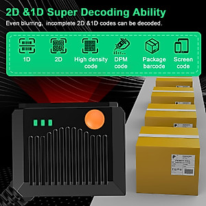 Symcode 2D Embedded Barcode Scanner Fixed Mount Barcode Scanner Scan Engine, Ultra-Rugged Metal Cover 1D 2D QR Barcode Scanner with Auto Sensing