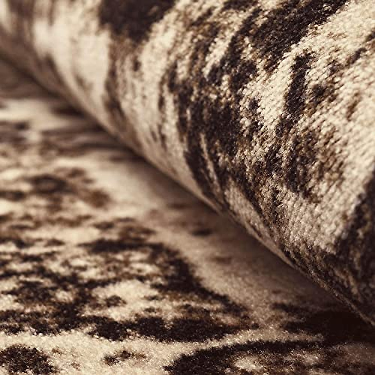 BNM Indoor Runner Rug, Modern Home Decor for Living Space, Kitchen/ Dining Room, Bedroom, Office Floor, Entryway, Non-Slip Machine Washable Rugs, Oswell Collection, 2' 7" x 8', Chocolate