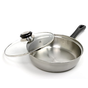 Norpro 8.5 Inch Skillet Set with Removable 4 Egg Poacher, 8 IN, as shown