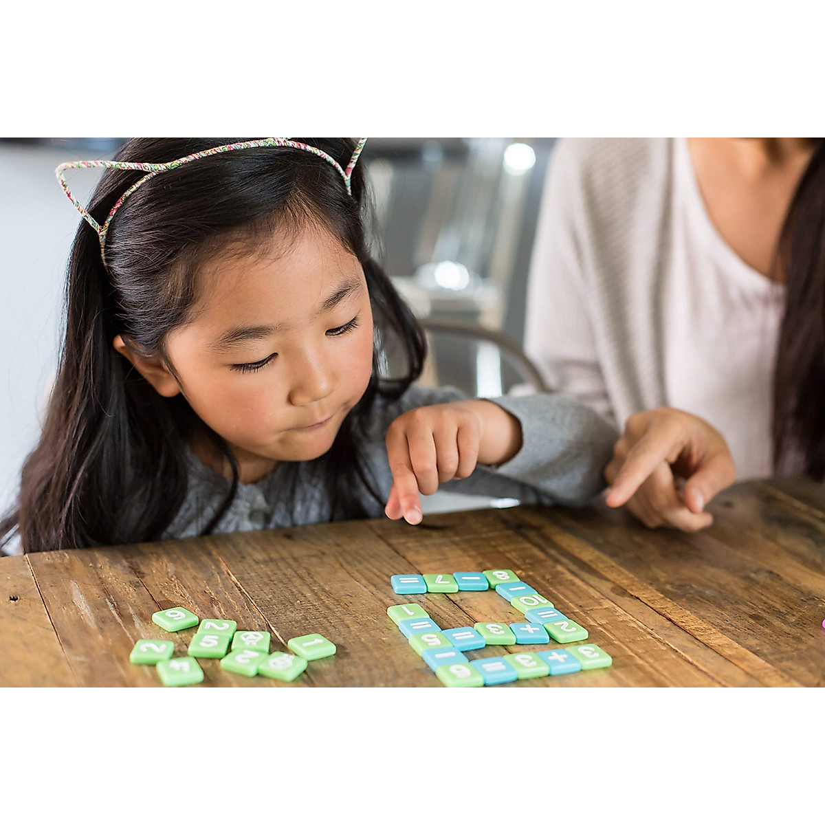 MOBI Kids Fun Math Games for Kids 4-8 - Addition & Subtraction Math Tile Card Games - Educational Math Game in a Classic Crossword Grid - Kids Game Using Numerical and Math Function Tiles