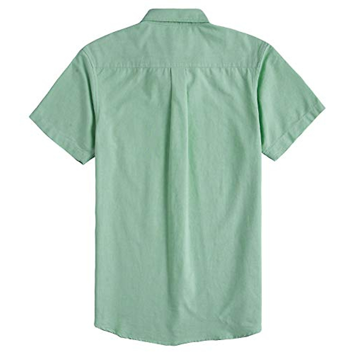 MUSE FATH Men's Button Down Dress Shirt-Casual Short Sleeve Shirt-Party Dress Shirt with Chest Pocket-Light Green-S