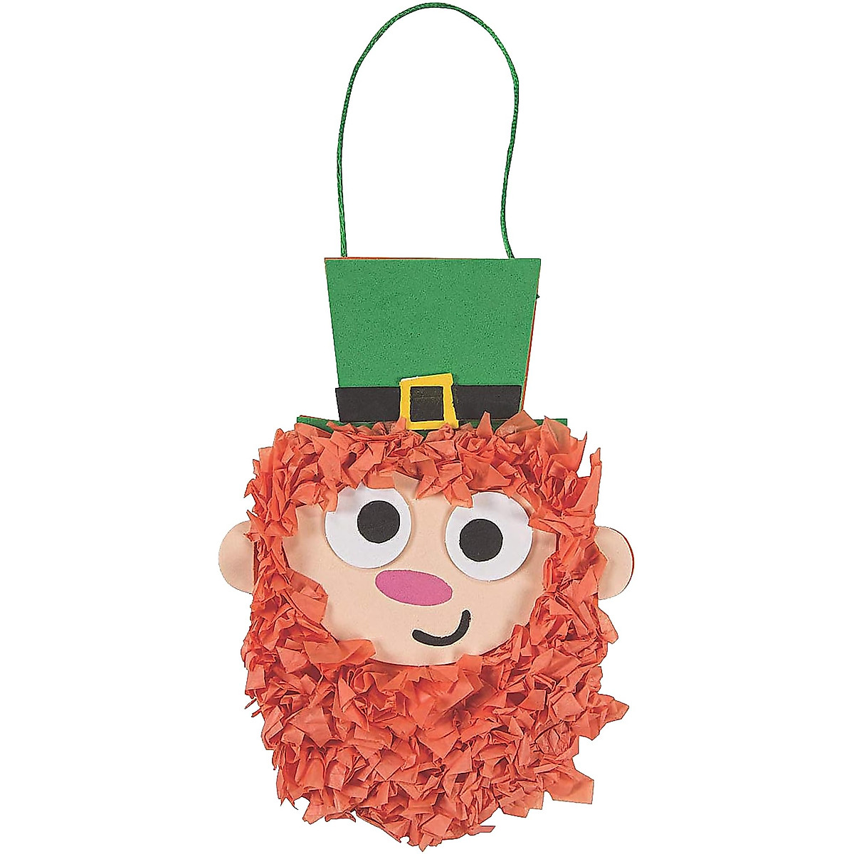Leprechaun Crinkle Tissue Sign Craft Kit - Makes 12 - St. Patrick's Day Crafts for Kids and Fun Home Activities