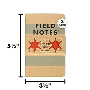 Field Notes: Chicago 3-Pack - Graph Paper - 48 Pages - 3.5" x 5.5"