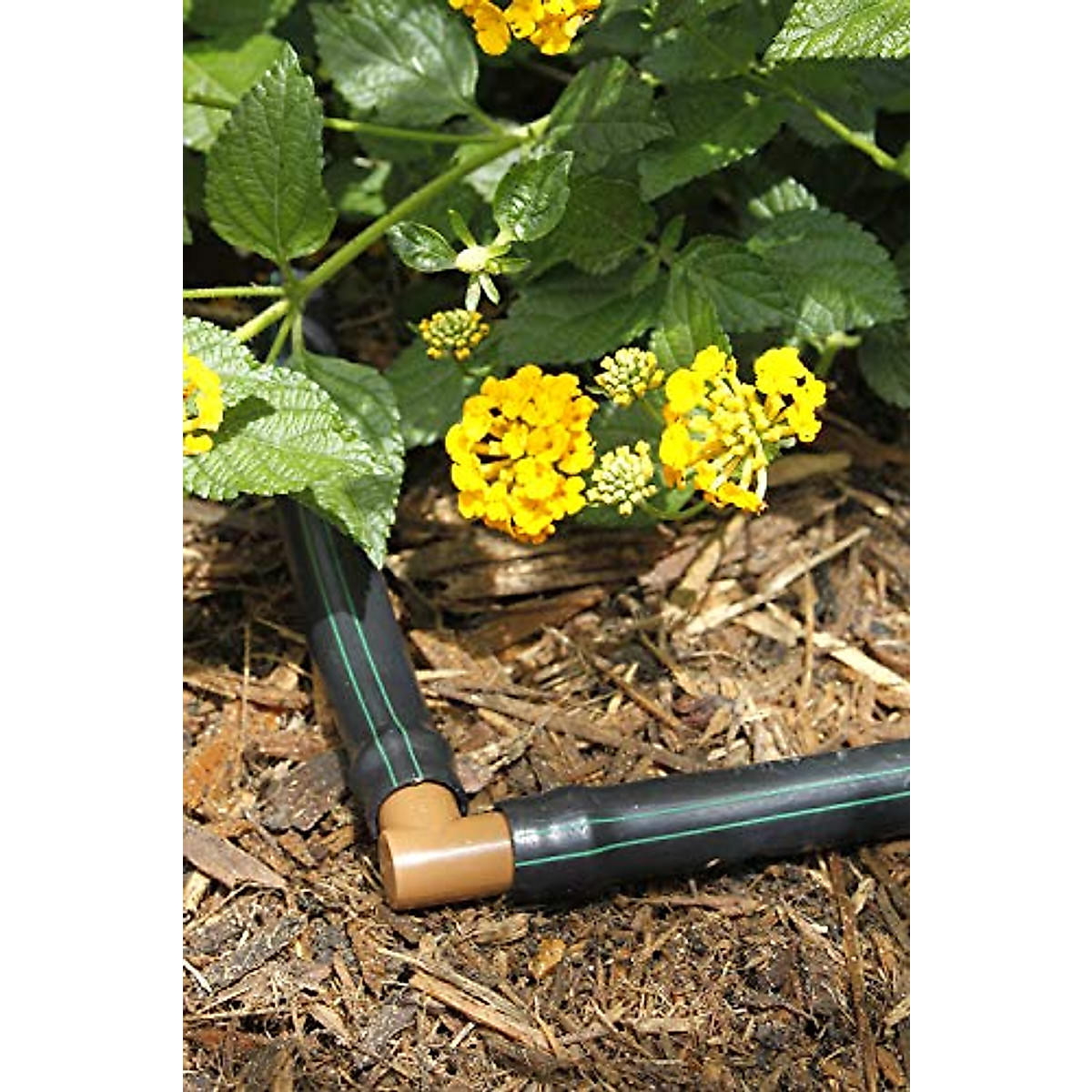 Habitech Irrigation Fittings Kit for 1/2" Tubing - 20 Piece Set - 6 Tees, 6 Couplings, 2 Elbows, 6 End Cap Plugs - Barbed Connectors for Rain Bird and Compatible Drip or Sprinkler Systems