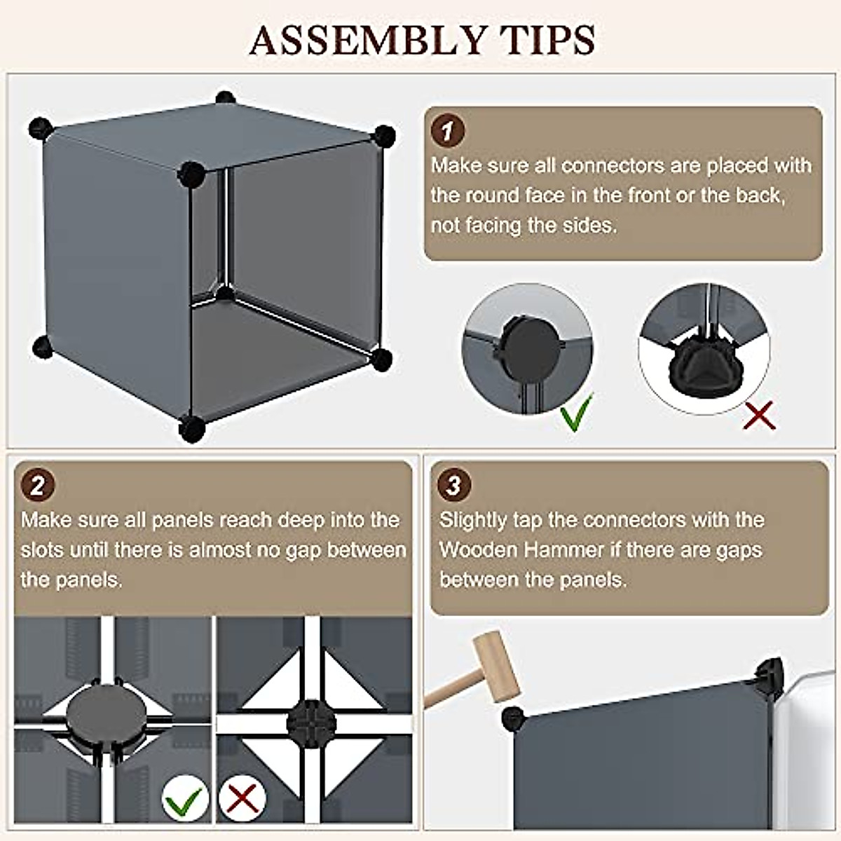 UNZIPE 20 Cube Storage Organize, Grey