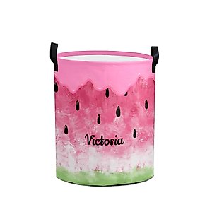 Personalized Storage Basket,Summer Watermelon Laundry Hamper,Personalized Clothes Hamper,Storage Bins,Gift Baskets,Room Decor