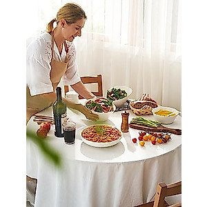 DOWAN 32 OZ Large Soup Bowls Set of 4 - White Ceramic Bowls for Ramen, Cereal, Pasta, Salad, Fruit - Dishwasher & Microwave Safe