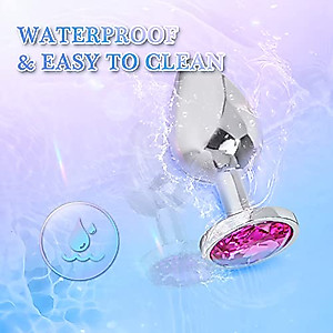 Anal Plug Adult Sex Toy,Jeweled Anal Toys Adult Sex Toys Games Butt Plug,Personal Anal Plug Sex Toy for Adult Women,Men and Couples,Rose Sex Toy G Spot Anal Beads Anal Toy