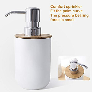 JIANWEI Bathroom Accessory, Bathroom Decor Accessories, Soap Dispenser, Toothbrush Holder, Toothbrush Cup, Soap Dish, Toilet Brush, Ideal for Bath Vanity Countertop Décor(Soap Dispenser)