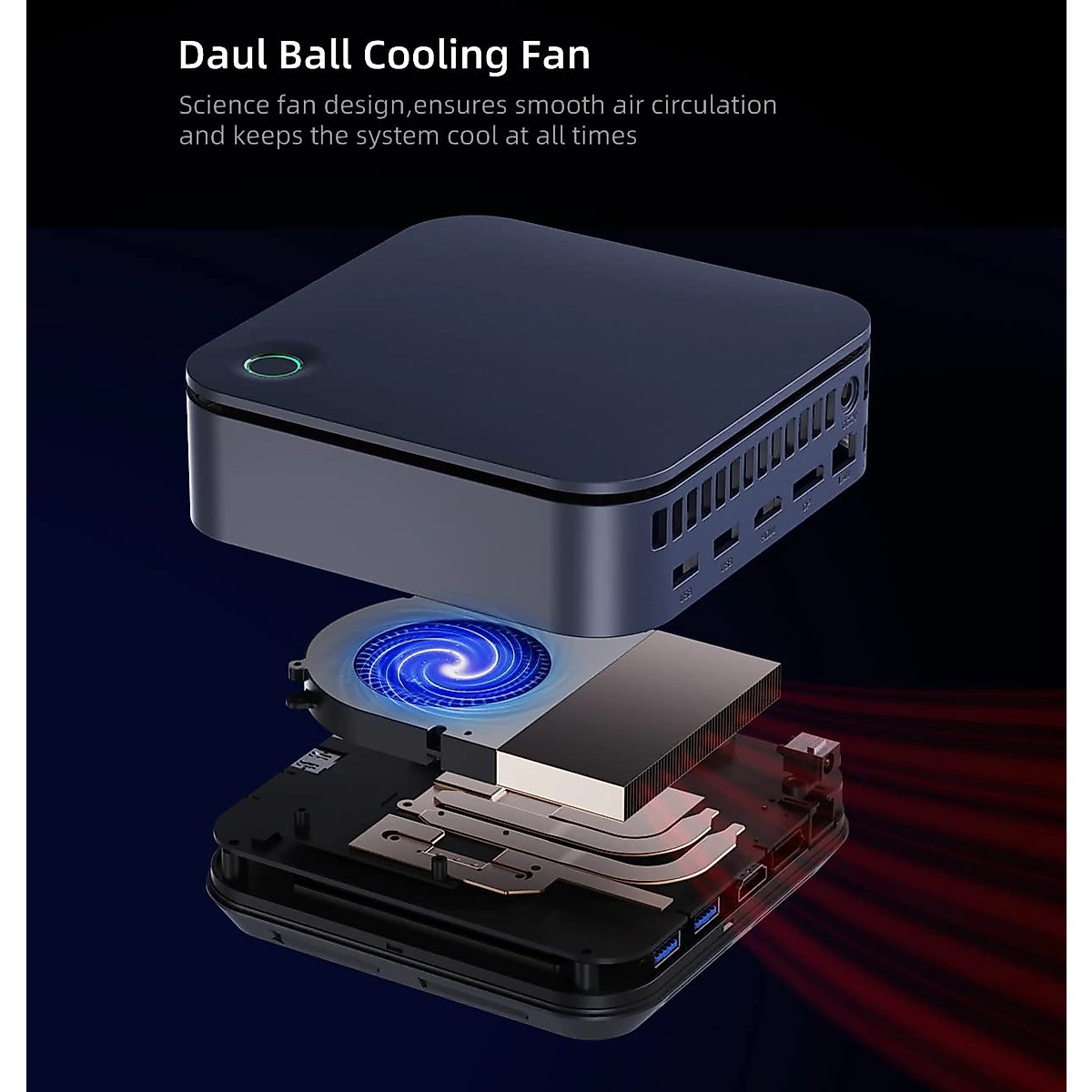 KAMRUI Thin Client Mini PC 11th Intel 4-Core i7-1165G7 Iris Xe Graphics 16GB DDR4 RAM 512GB NVMe SSD WiFi AX BT HDMI DP Thunderbolt4 RJ-45 Fingerprint Build-in Speaker Windows 11 Pro