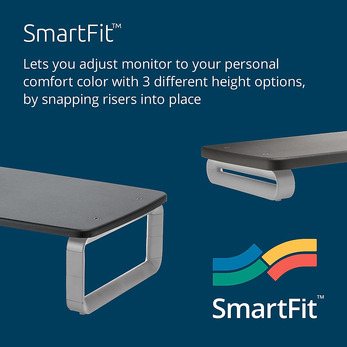 Kensington SmartFit Monitor Stand Plus for up to 24” screens - Gray (K60089)