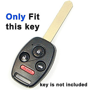 Alegender Genuine Leather Key Fob Cover Bag Protector Remote Jacket Holder Fit for Honda 3+1 Buttons CRV Accord Civic Polit Head Key