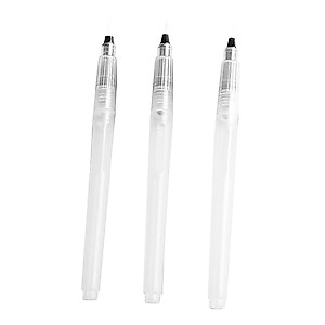 COHEALI 3pcs Writing Brush Artist Paint Brush Water Coloring Pen Artist Painting Brush Paint Brush Kit Mixology Kit Hand Painting Brush Large Capacity Water Pens Water Storage Pens Acrylic