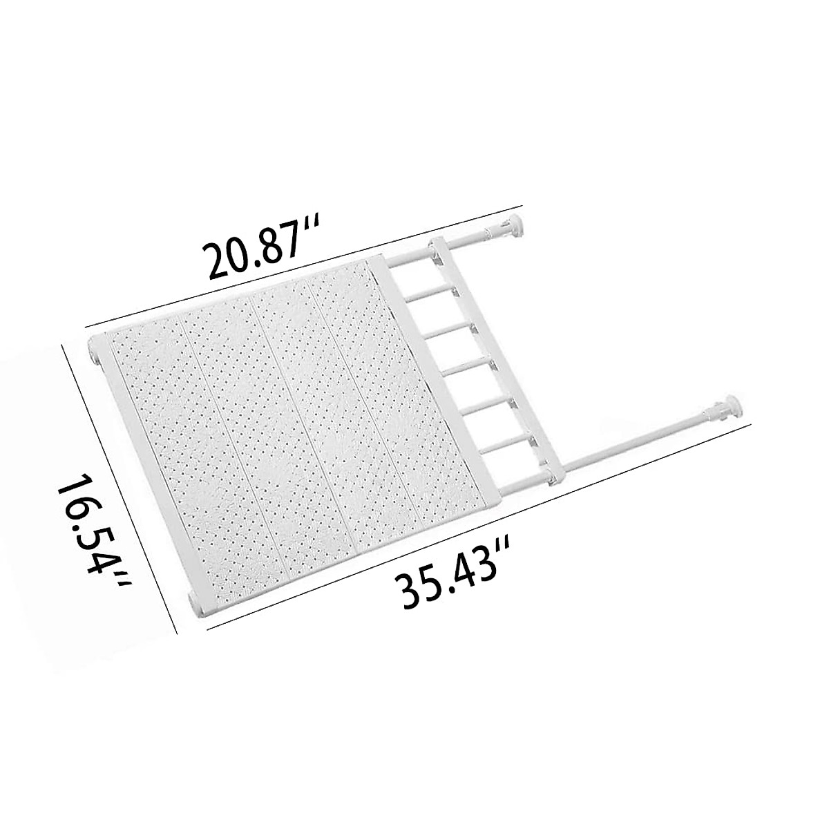 In kds Scalable Layered Separator Updated Version Adjustable Storage Rack Shelf for Wardrobe Refrigerator Cupboard Random Colour ((53-90) x42cm)