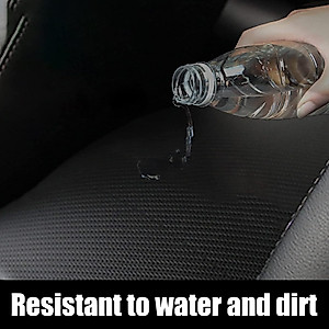 GKmow 1 PC Center Console Cover Leather Pad, 11.4"x7.4" Waterproof Armrest Seat Box Cover, Carbon Fiber PU Leather Car Armrest Cover Most Cars, Vehicles, SUVs (Black)