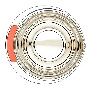 Ayesha Curry Kitchenware Pantryware Stainless Steel Nesting Mixing Bowls Set, 3 Piece, Silver with Color Accent Handles