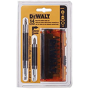 DEWALT Screwdriver Bit Set, Magnetic Drive Guide, 14-Piece (DW2097CS)