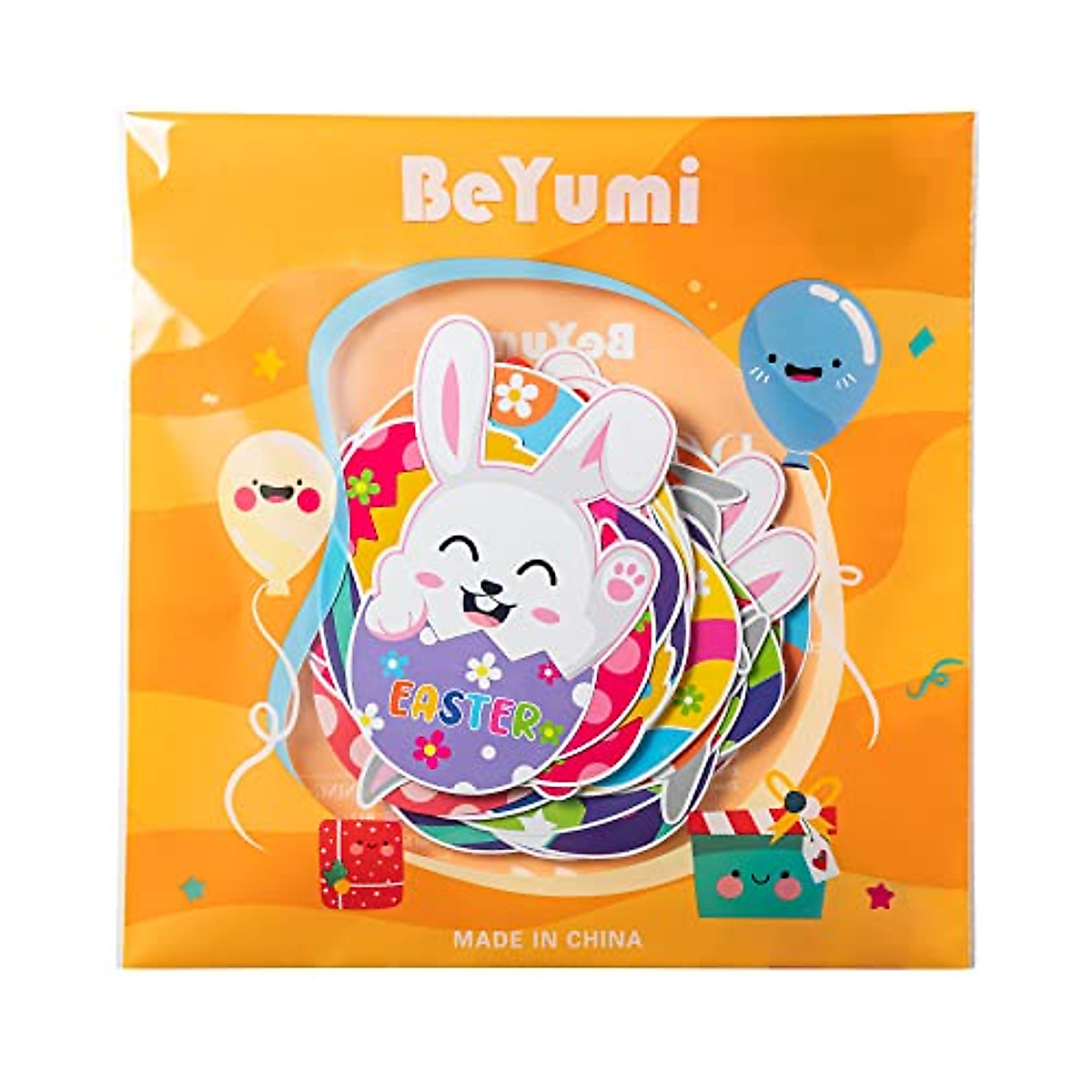 BeYumi 45 Pcs Easter Egg Cutouts | Bulletin Board & Party Decor