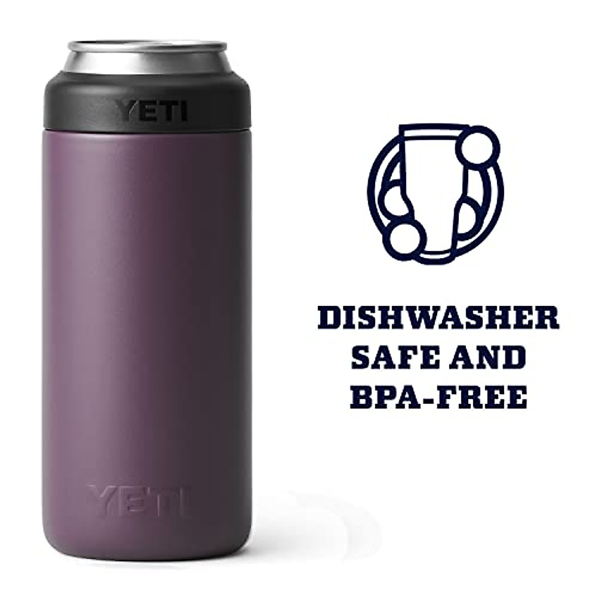 YETI Rambler 12 oz. Colster Slim Can Insulator for the Slim Hard Seltzer Cans, Nordic Purple