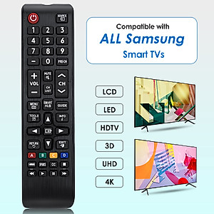 for Samsung-Smart-TV-Remote, Universal Replacement for Samsung TV Remote Control, for All Samsung TVs BN59-01199F