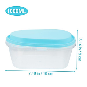 Mikinona 1Set Cake Boxes and Ice Cream Containers Reusable Plastic Ice Cream Tubs for Freezer Storage Ideal for Homemade Ice Cream and Desserts